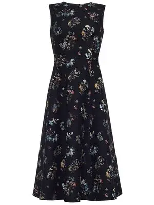 Adam Lippes Eloise Midi Dress - Black