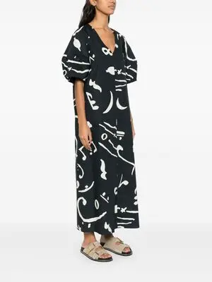 ALYSI Abstract-print Maxi Dress