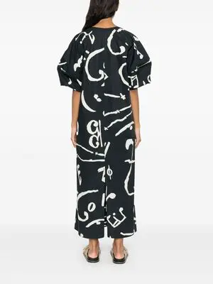 ALYSI Abstract-print Maxi Dress