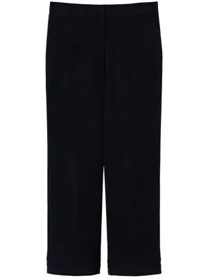TWINSET Embroidered Straight-leg Trousers - Blue