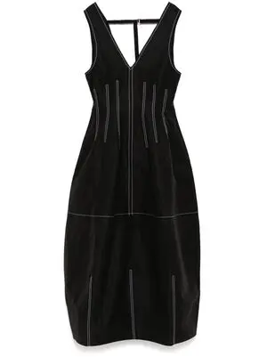 LEE MATHEWS V-neck Midi Dress