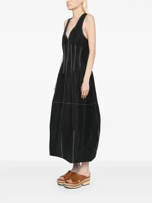 LEE MATHEWS V-neck Midi Dress