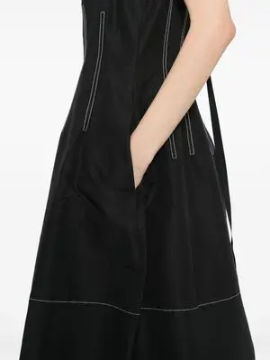 LEE MATHEWS V-neck Midi Dress