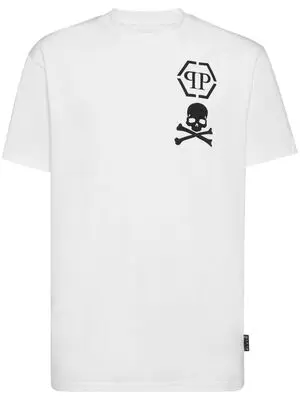 Philipp Plein Printed Round-neck T-shirt - White