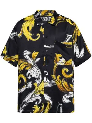 Versace Outline Barocco Shirt - Black