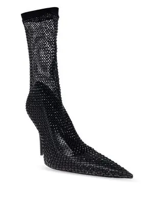 Balenciaga 110mm Avenue Fishnet Booties