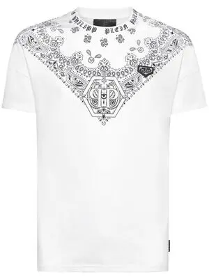Philipp Plein Bandana-print T-shirt - White