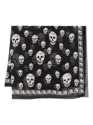 Alexander McQueen Skull-print Scarf - Black