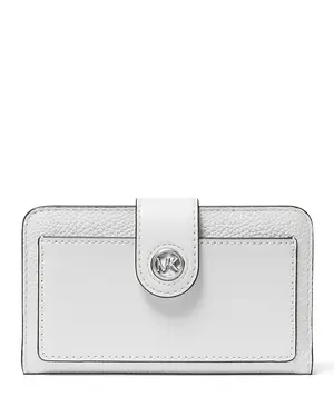 Michael Kors Medium Tab Pocket Bifold Wallet - Optic White