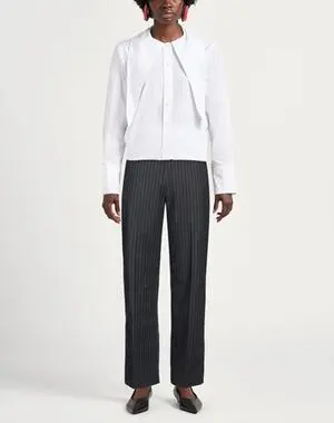 GANNI Wide-leg Pinstriped Pants
