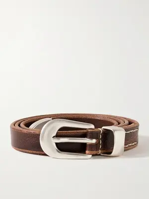 Our Legacy 2cm Full-grain Leather Belt - Brown