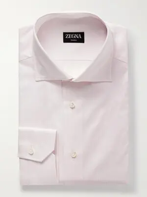 Zegna Cutaway-collar Pinstriped Trofeo™ Comfort Shirt - Pink