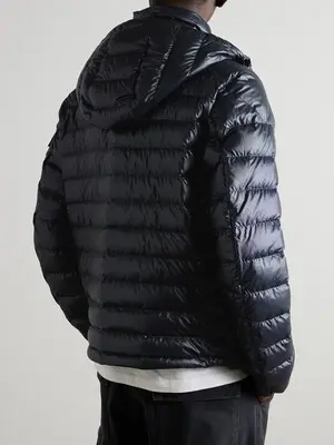 Moncler Lauros Quilted Shell Hooded Down Jacket - Blue