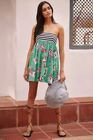 CELANDINE Strapless Babydoll Blouse