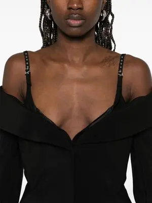 MUGLER Sculptural Off-shoulder Jacket