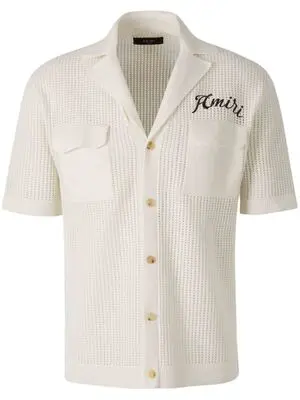 Amiri Logo-embroidered Shirt - Neutrals