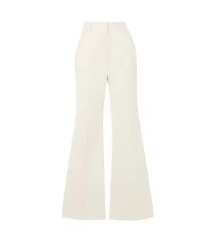 Women's Cream Flared Trousers