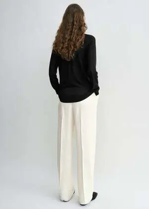 TOTEME Fine Crew Knit - Black