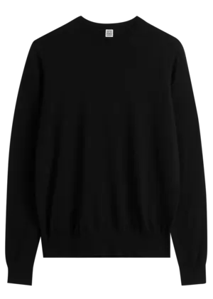 TOTEME Fine Crew Knit - Black