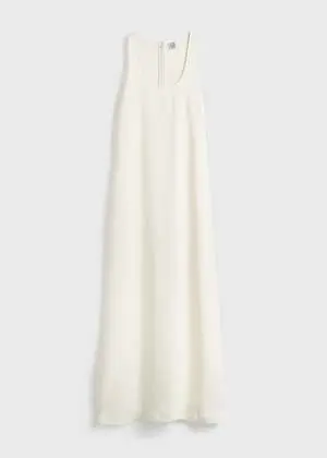 TOTEME Scoop-neck Sablé Tank Dress - Macadamia