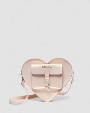 Dr. Martens Metallic Shift Leather Heart Bag - Pink