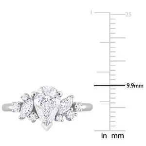 JULIANNA B. 14k Lab-grown Diamond Cluster Ring - White Gold