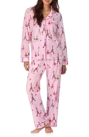 BEDHEAD PAJAMAS Print Stretch Jersey Pajamas - Tres Chic