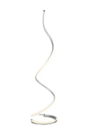 BRIGHTECH Allure 38" Spiral Led Floor Lamp With Built-in 3-way Dimmer Function - Polished Silver