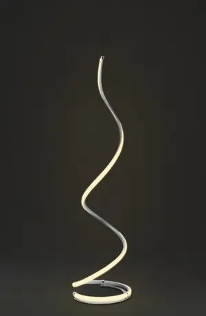 BRIGHTECH Allure 38" Spiral Led Floor Lamp With Built-in 3-way Dimmer Function - Polished Silver