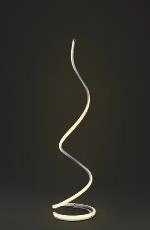 BRIGHTECH Allure 38" Spiral Led Floor Lamp With Built-in 3-way Dimmer Function - Polished Silver