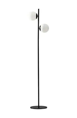 BRIGHTECH Sphere 65" Led Contemporary Tree Floor Lamp With Frosted Glass Globes - Classic Black