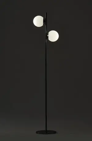 BRIGHTECH Sphere 65" Led Contemporary Tree Floor Lamp With Frosted Glass Globes