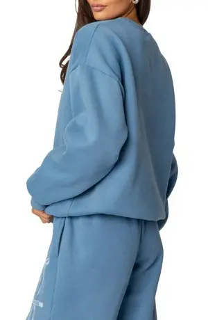 EDIKTED Bow Bliss Oversized Sweatshirt