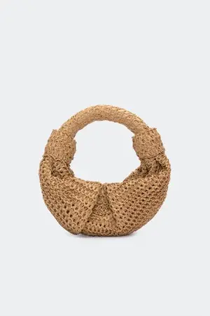 SIMONMILLER Raffia Lopsy Handbag - Natural