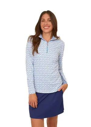 Cabana Life Zip Up Performance Tops For Women