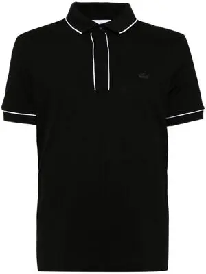 Lacoste Paris Stretch Piqué Polo Shirt - Black