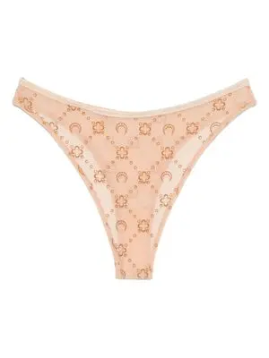 MARINE SERRE Mesh Flocked Thong