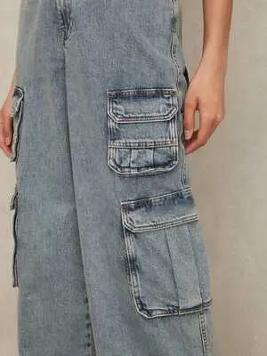 Good American Denim Cargo Jumpsuit