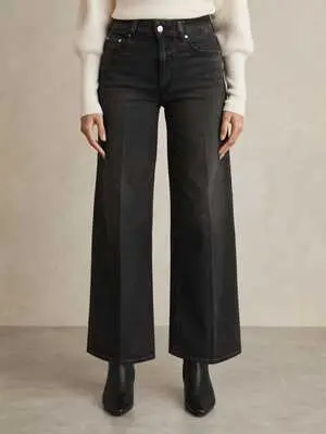 Paige The Sasha Wide-leg Cropped Jeans