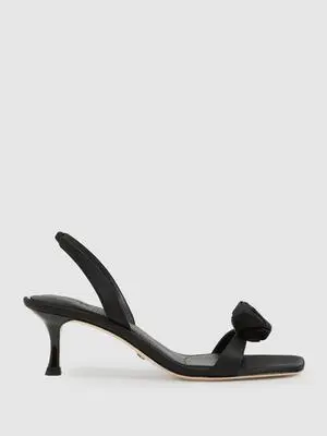 Paige Eva Rosette Satin Sandals