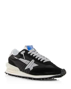 GOLDEN GOOSE Running Marathon Low-top Sneakers - Black Silver