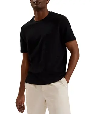 Ted Baker London Curlys Textured Short Sleeve Tee Black