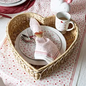 JULISKA Provence Rattan 16 Heart Tray - Natural Be