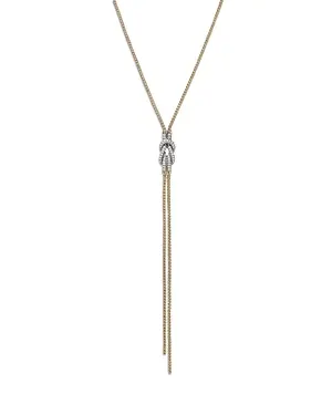 John Hardy 14k Yellow Diamond Love Knot Lariat Necklace - Gold