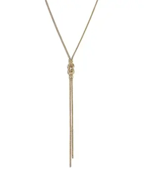 John Hardy 14k Yellow Diamond Love Knot Lariat Necklace - Gold