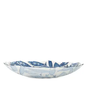 VIETRI Isola Glass Shallow Bowl - Blue