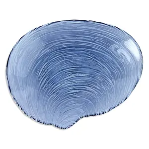 VIETRI Isola Glass Shell Plate - Blue