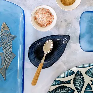 VIETRI Isola Glass Clam Shell Small Plate