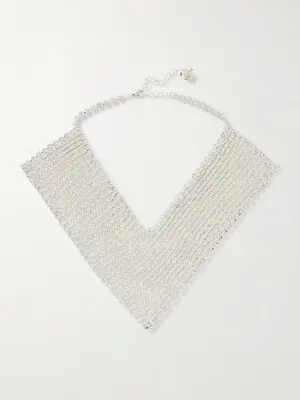 Magda Butrym Tone Crystal Necklace - Silver