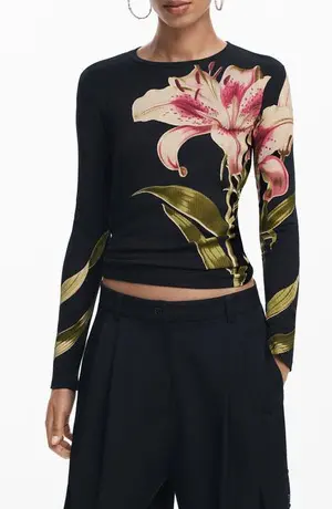 Desigual Romantic Ribbed Top